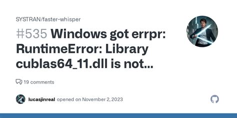 Windows Got Errpr Runtimeerror Library Cublas6411dll Is Not Found