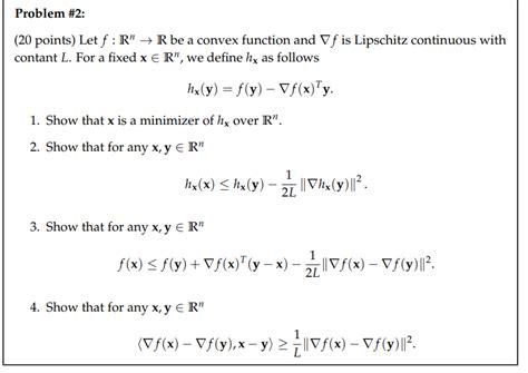 Solved Problem 2 20 Points Let Fr R Be A Convex