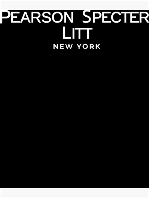 Pearson Specter Litt Logo Poster For Sale By Davidhillfg Redbubble