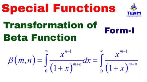 Transformation Of Beta Function Form Different Forms Of Beta