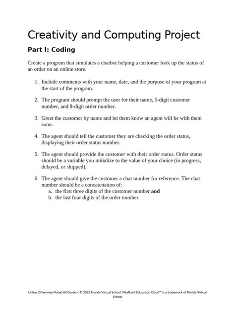 Creativity And Computing Project Pdf