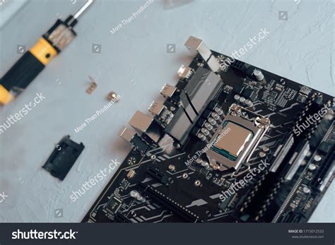 Engineer Plugging Cpu Microprocessor Motherboard Socket Stock Photo 1715012533 Shutterstock
