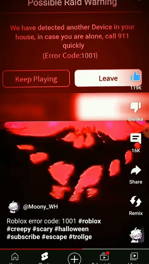 Roblox Error Code 1001 Roblox Creepy Scary Halloween Youtube Roblox Error Code 1001 Roblox Creepy Scary Halloween Youtube