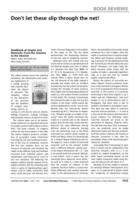 Pdf Handbook Of Graphs And Networks