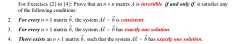 solved for exercises 2 to 4 prove that an n x n matrix