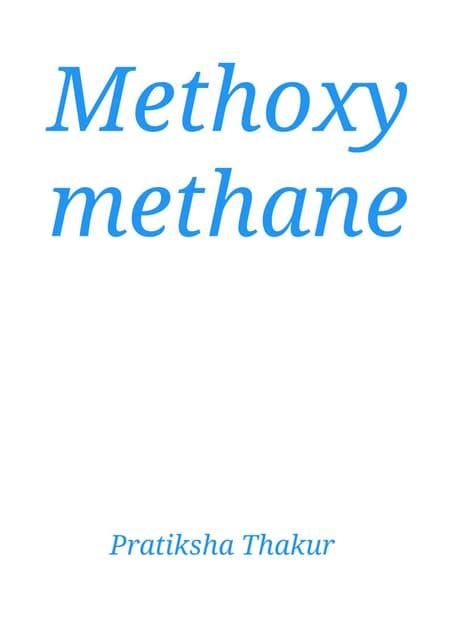 Methoxy Methane Pdf