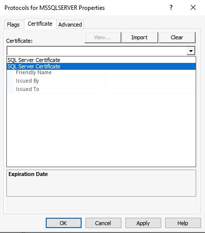 Install A Certificate On Microsoft Sql Server And Enable Protocol Encryption Automated Vision