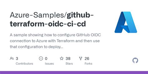 github azure samples github terraform oidc ci cd a sample showing