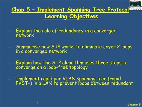 Ppt Chap 5 Implement Spanning Tree Protocol Learning Objectives
