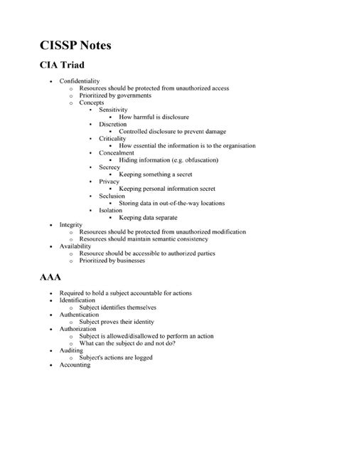 Cissp Notes Pdf Pdf