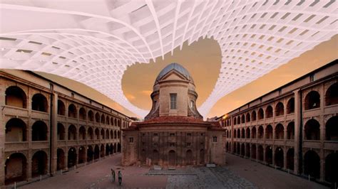 UNIMPERMANENT DESIGN Parametric Design Canopy Over Courtyard