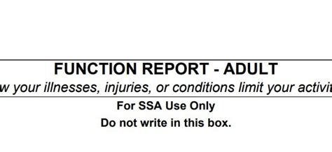 Decoding The Adult Function Report Parmele Law Firm