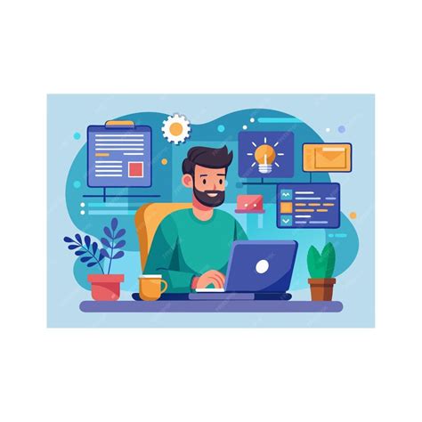 Web Developer Vector Design Premium Ai Generated Vector