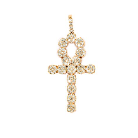 14k Gold Diamond Ankh Pendant Artwellandco