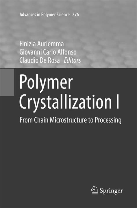 Advances In Polymer Science Polymer Crystallization I 9783319841038 Boeken