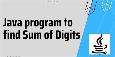 Java Program To Find Sum Of Digits Rdevto