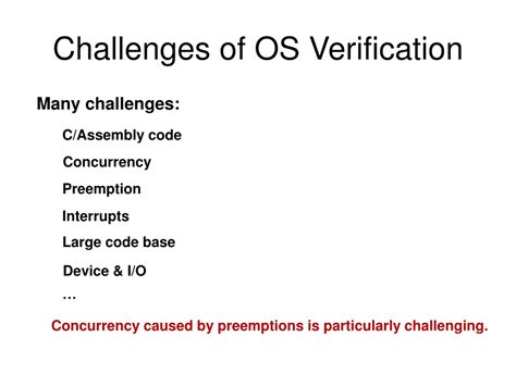 Ppt A Practical Verification Framework For Preemptive Os Kernels