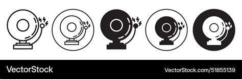 Fire Alarm Liine Icon Set Collection For Web Vector Image