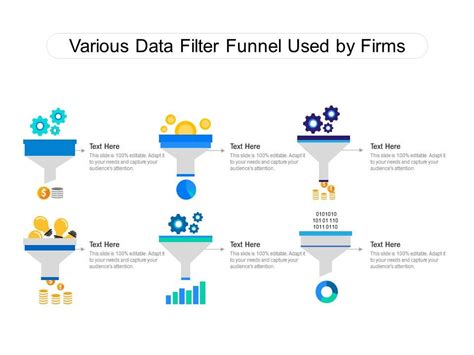Various Data Filter Funnel Used By Firms PowerPoint Slides Diagrams Themes For PPT