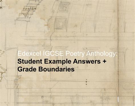 Edexcel Igcse Poetry Grade Boundaries Explained — Scrbbly Blog