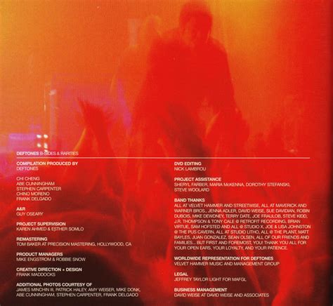 Deftones B Sides Rarities CD Compilation Remastered NameDVD DVD Video Compilation