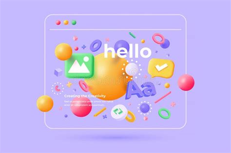 Modern 3d Illustration Of Creative Design Concept Stock Vector Illustration Of Layout Monitor