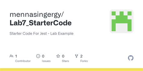 GitHub Mennasingergy Lab StarterCode Starter Code For Jest Lab Example