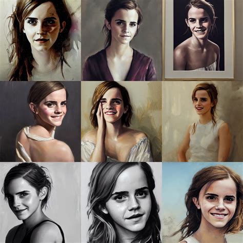Emma Watson Smiling Painting By James Gurney Greg Stable Diffusion