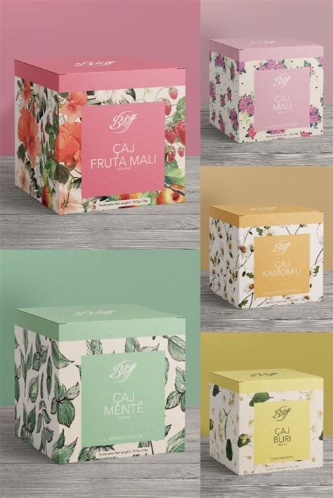 다양한 색상의 차 패키지 디자인 디자인 3d 디자인 차