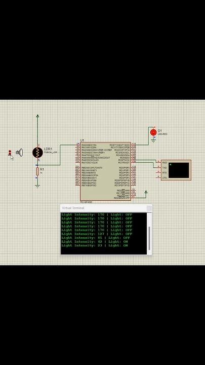Ldr Based Led Controlling Using Pic Microcontroller Proteus Simulation Project Diy Shorts