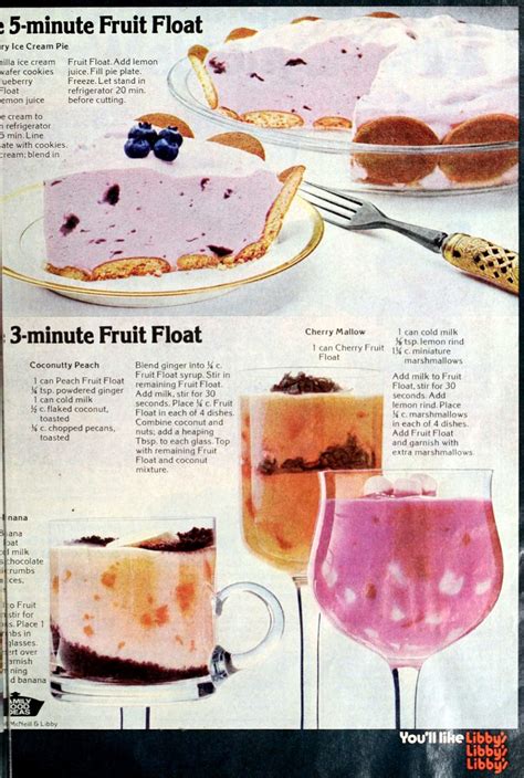 Who Remembers Libbys Fruit Float Canned Dessert Mix From The 70s