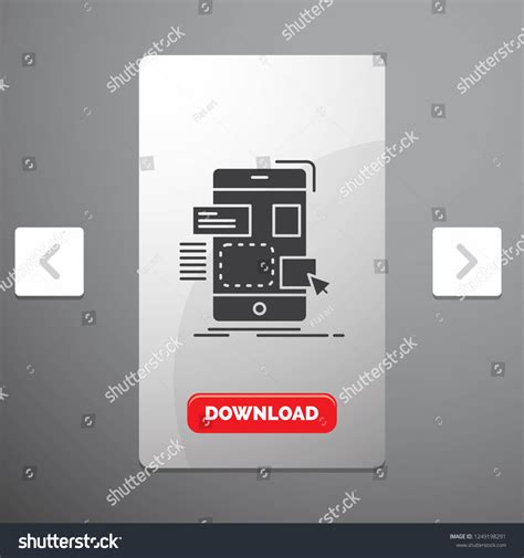drag mobile design ui ux glyph stock vector royalty free 1249198291