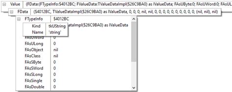 Delphi Debugging Tvalue Containing A String Stack Overflow