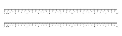 Inch And Metric Rulers Measuring Tool Ruler Graduation Grid Size