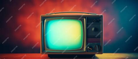 Premium Ai Image Retro Cathode Ray Television Monitor Designed To Emphasize Analog Tv
