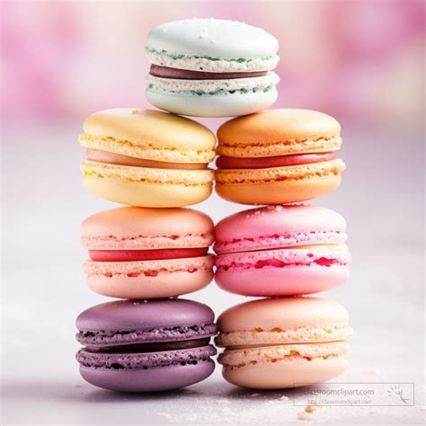 Food And Beverage Pictures Pastel Colored Macarons Balanced In A