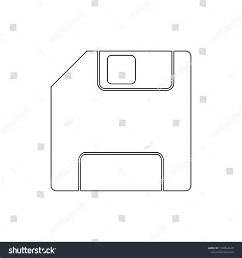save file option outline icon signs stock vector royalty free