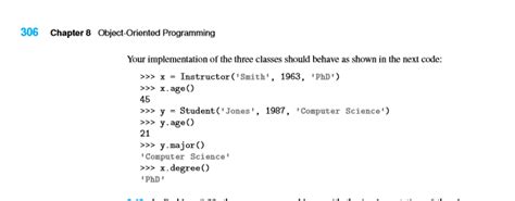 Solved 842 Implement Two Subclasses Of Class Person