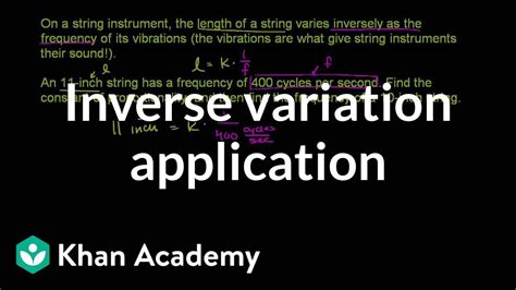 Inverse Variation Real Life Examples