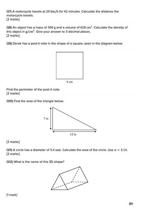 Maps And Scale Drawings Revision Practice Questions