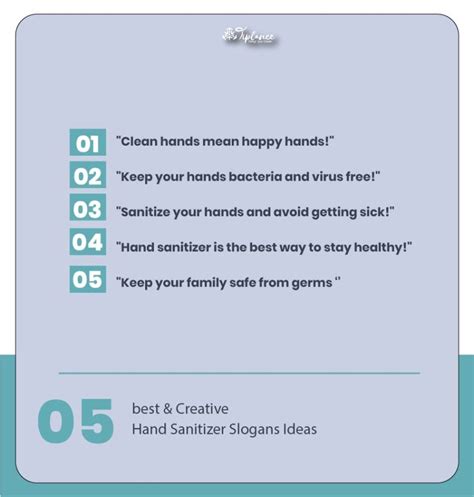 Attractive Hand Sanitizer Slogans Taglines Example