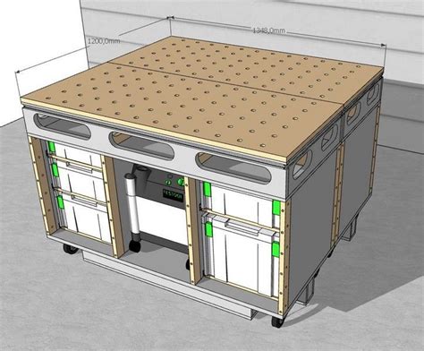Table Dassemblage Porte Systainer Diy Terminé Table De Travail