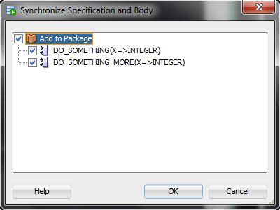 Oracle SQL Developer PL SQL Packages Trick Synchronize