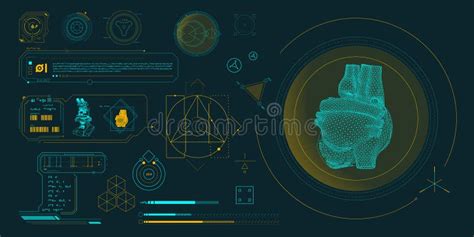 Vector Data Elements For Sci Fi Interface Infographics Stock Vector Illustration Of Display