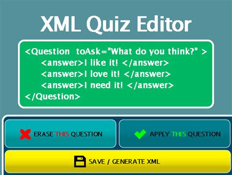 Xml Quiz Editor 유틸리티 도구 Unity Asset Store