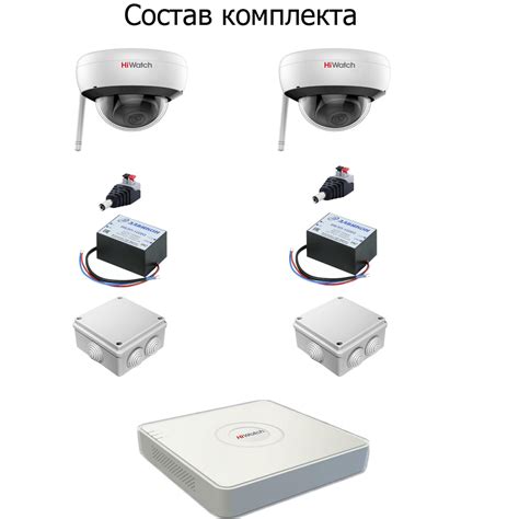 Актив-СБ Комплект видеонаблюдения для квартиры с 2 Wi-Fi камерами FHD с ...