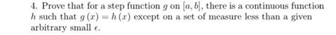 solved 4 prove that for a step function g on [a b] there