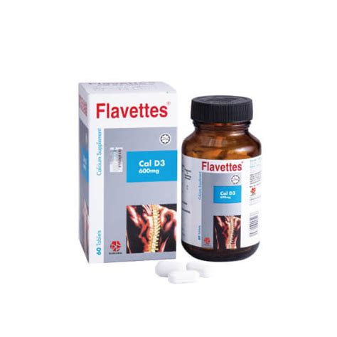 Flavettes Cal D3 600mg 60s Onemeds Pharmacy