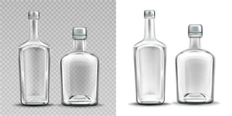 Glass Bottle Mockup Vector Art Icons And Graphics For Free Download