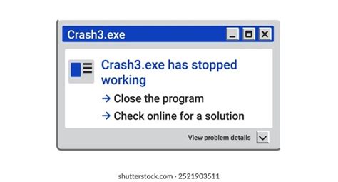 Crash Old Window Error Message Pop Stock Vector Royalty Free